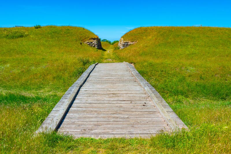 Trelleborg Viking Ring Fortress in Denmark Stock Image - Image of ...