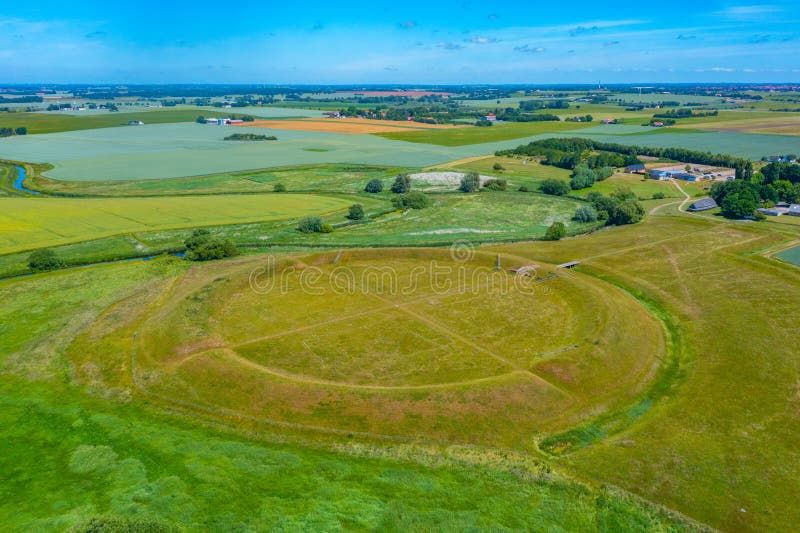 Trelleborg Viking Ring Fortress in Denmark Stock Image - Image of ...