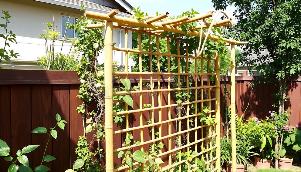 Trellis Garden Plants, Outdoor Structure and Greenery Decor Generative ...