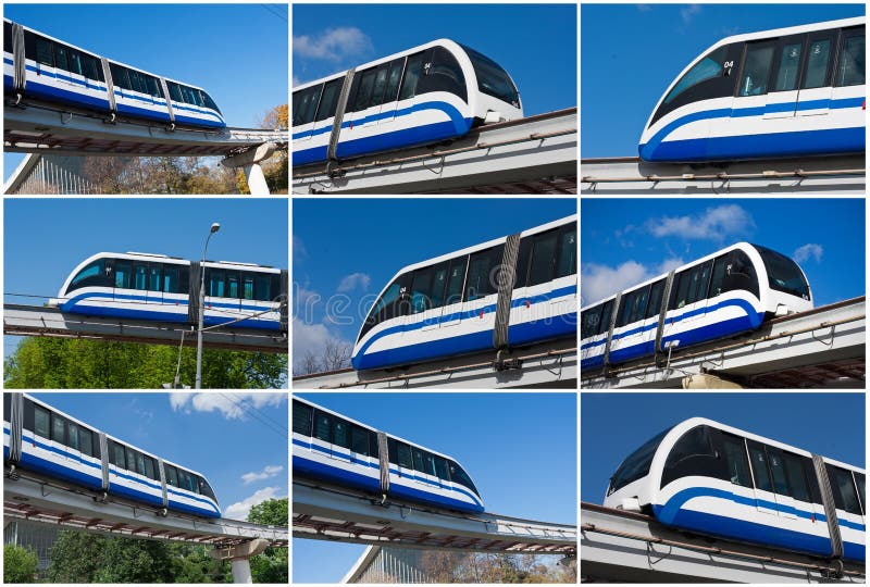 Trem do monotrilho imagem de stock. Imagem de transporte - 36110007