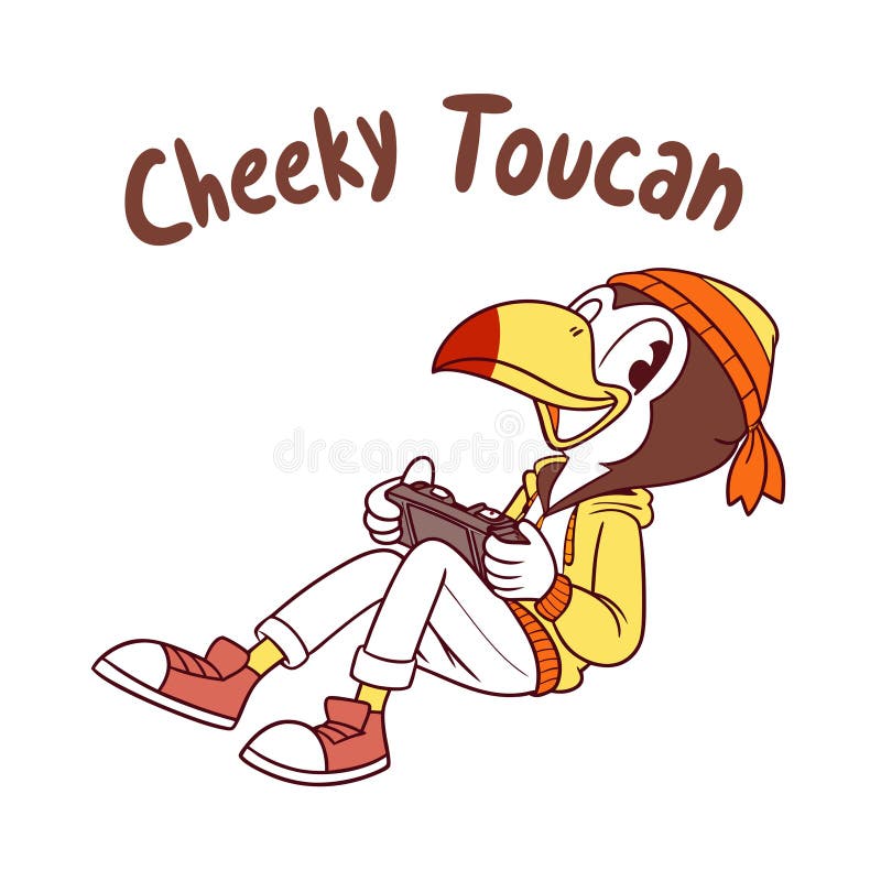 Trembling Cheeky Toucan Gaming Stock Illustration - Illustration of ...