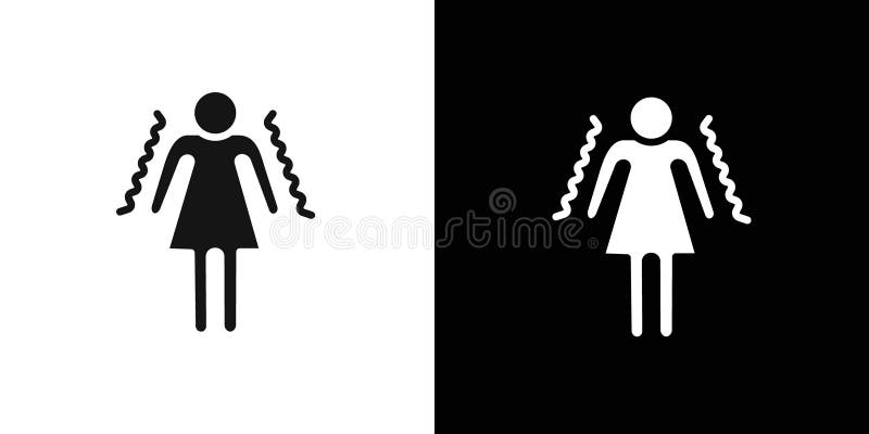 Trembling Icon Flat Vector Set Outline Stock Vector - Illustration of ...