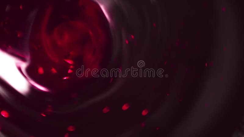 Trembling Quickly Deep Wide Whirlpool in Dark Red Liquid with Rotating ...