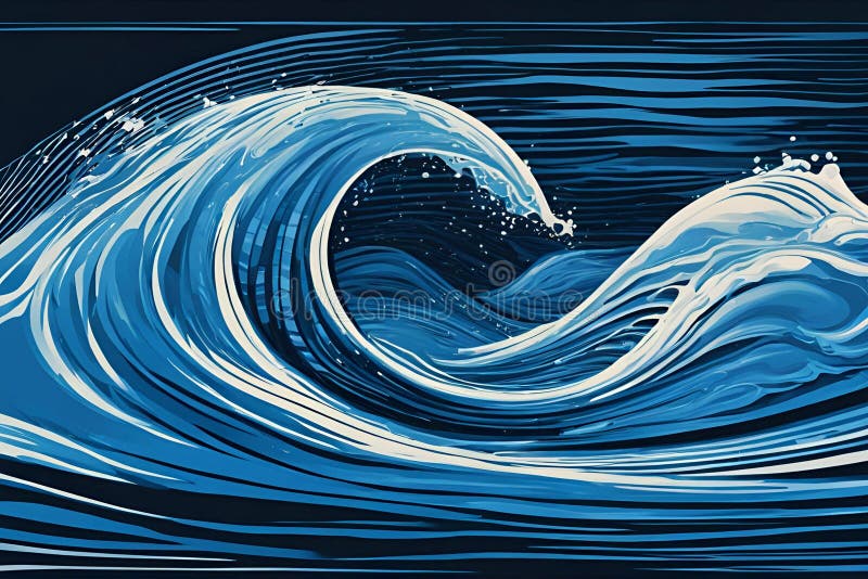 Water Shaking Swaying in Waves. Stock Illustration - Illustration of ...