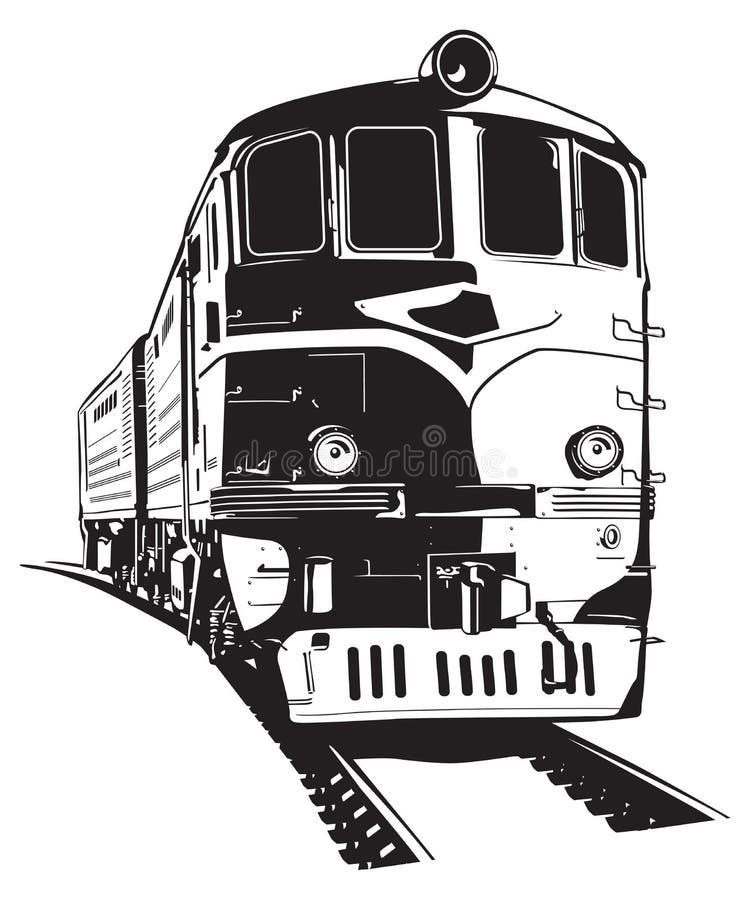 Tren ilustración del vector. Ilustración de locomotora - 39299907