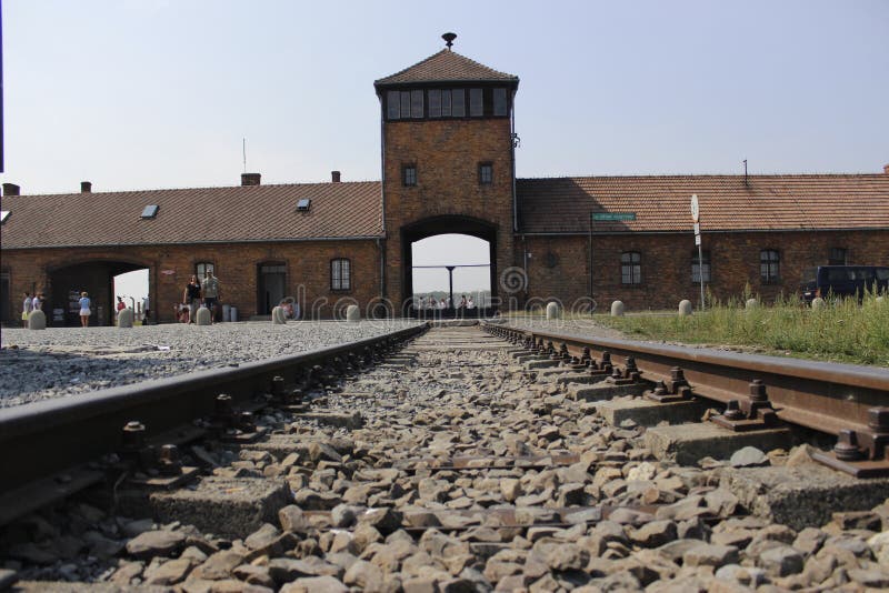 Tren de Auswitch imagen de archivo editorial. Imagen de muerte - 92046534