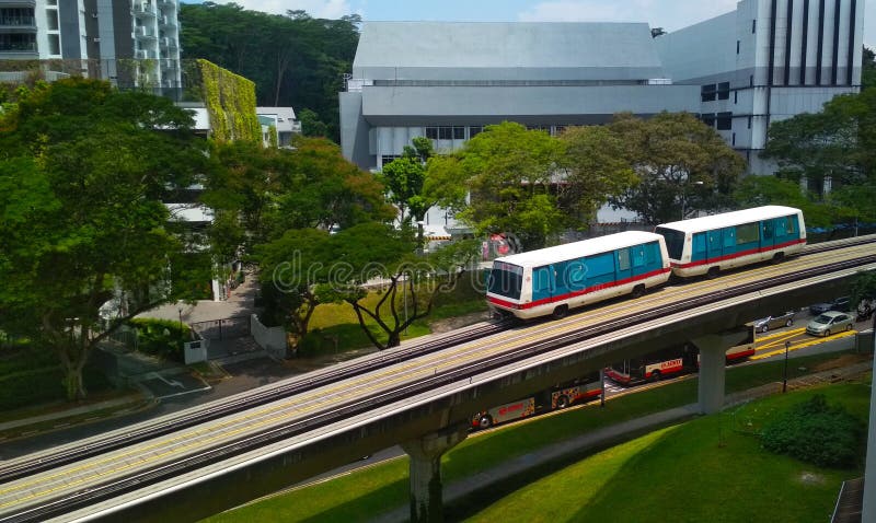 Tren de LRT foto editorial. Imagen de infraestructura - 124600676