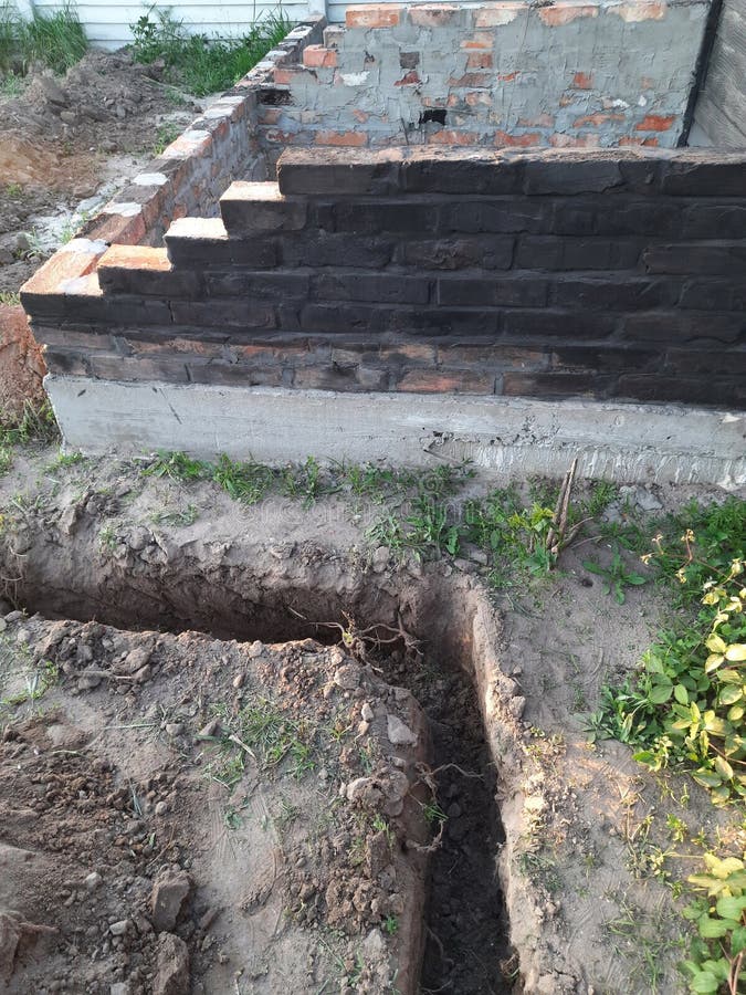A Trench Dug in the Ground for Laying Irrigation. Stock Photo - Image ...