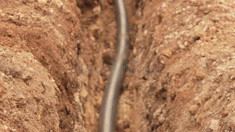 Trench, Pipe, Installation - Water Plastic Pipe Installation in Trench ...