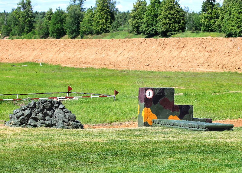 Trench for shooting stock photo. Image of sport, firing - 59315130