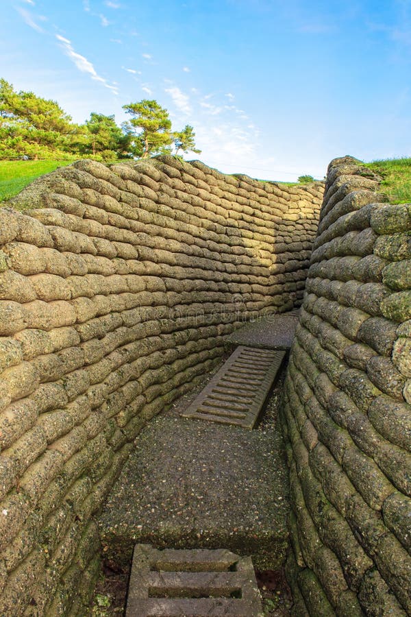 The Trenches on Battlefield of Vimy Ridge France. Stock Photo - Image ...