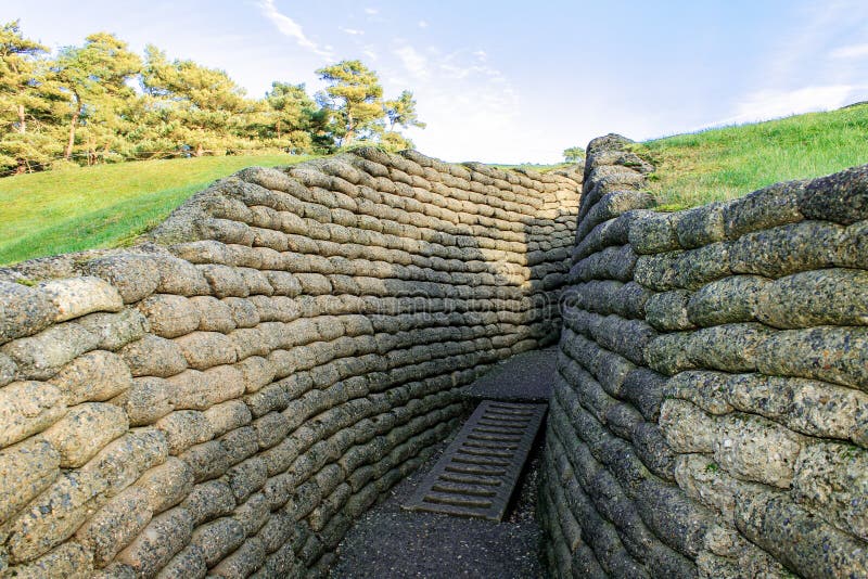 Vimy Ridge Trench stock image. Image of canada, monument - 34716221