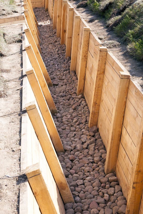 Trenches for combat stock image. Image of nature, landscape - 80304419