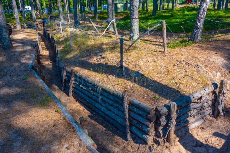 Trenches at Hanko Front Museum in Finland Stock Image - Image of army ...