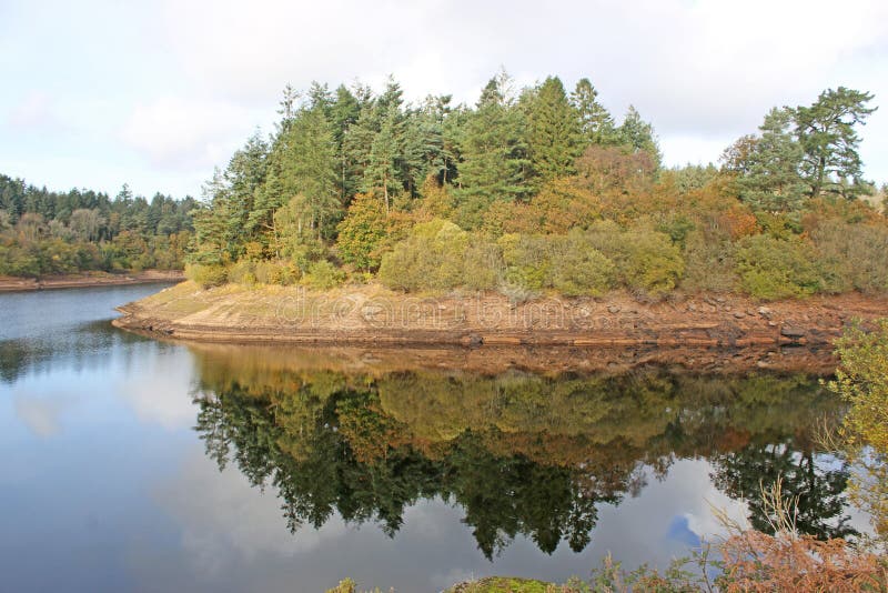 Trenchford Reservoir, Devon, in Autumn Stock Photo - Image of hill ...