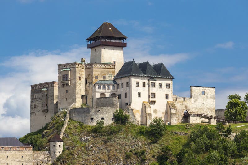 Trencin Castle (Trenciansky Hrad), Slovakia Stock Image - Image of ...