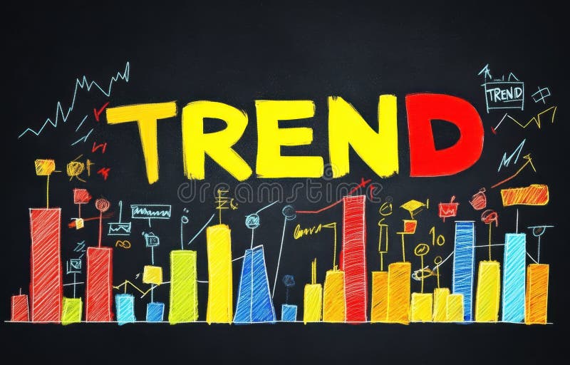 Trend Analysis Colorful Graphs Blackboard Stock Photos - Free & Royalty ...