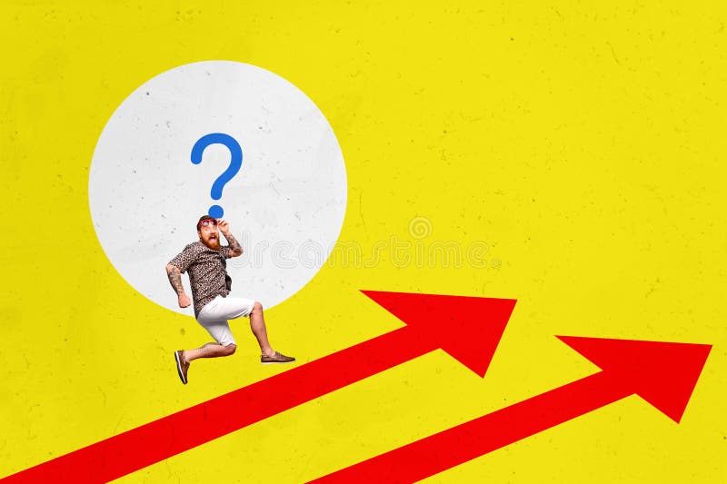 Trend Artwork Collage Template Composite Sketch of Young Man Question ...