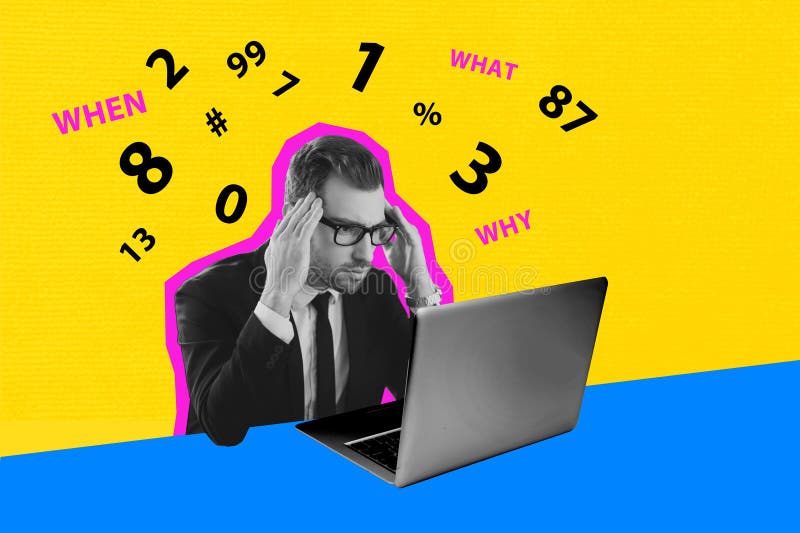 Trend Artwork Composite Collage of Silhouette Young Man Office Manager ...