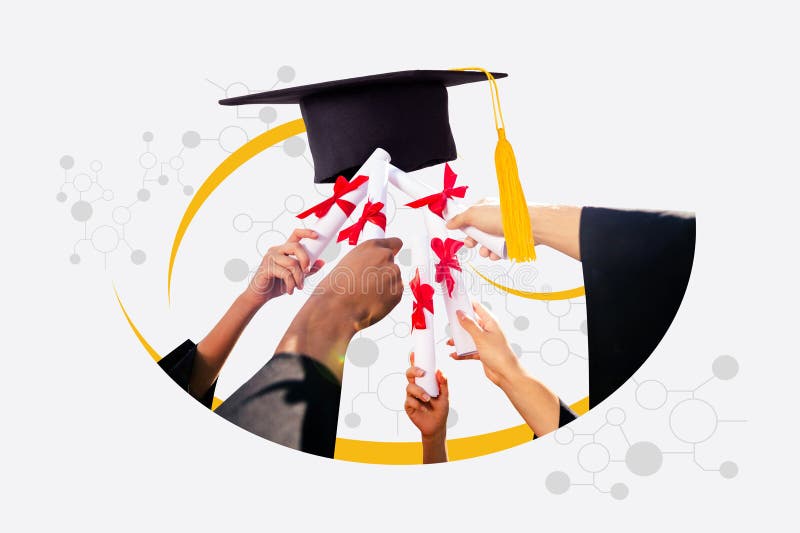 Trend Artwork Composite 3D Photo Collage Design of Success Student Hat ...