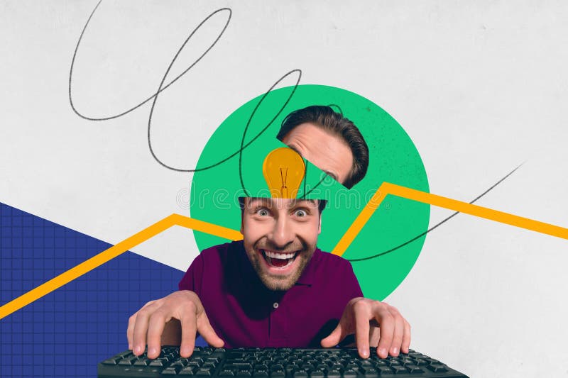 Trend Artwork Composite Sketch Image Photo Collage of Crazy Man Type ...