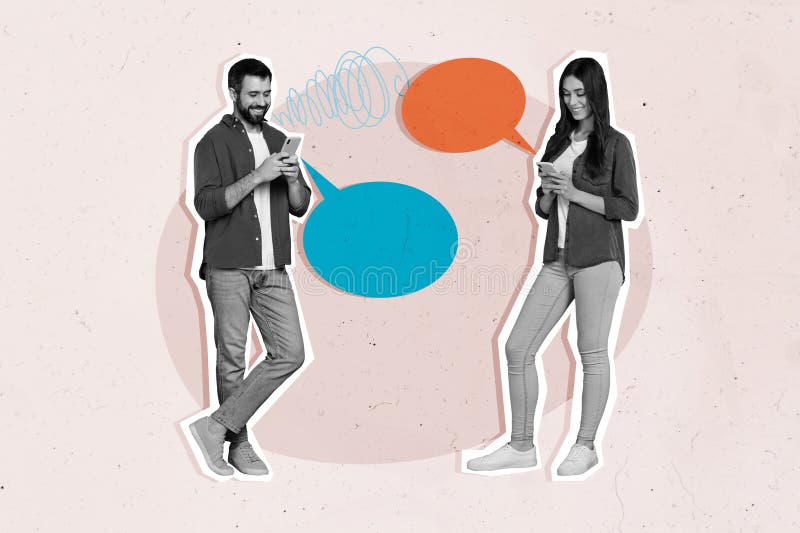 Trend Artwork Sketch Composite Collage of Speech Cloud Dialog Chatting ...