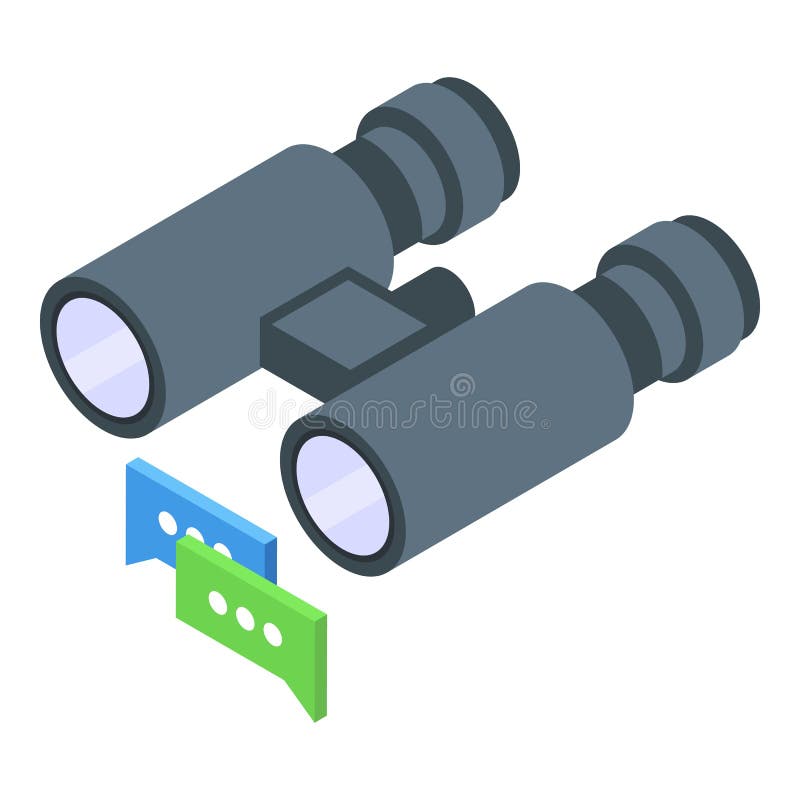 Trend Binoculars Icon Isometric Vector. Future Work Stock Illustration ...
