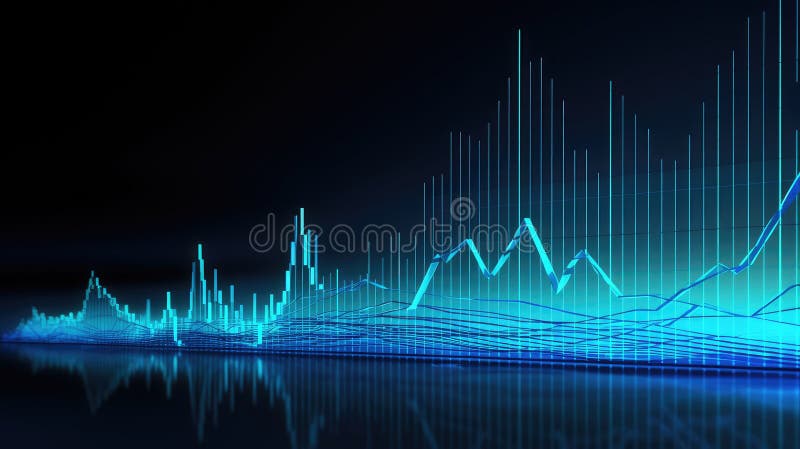 Trend blue graph stock illustration. Illustration of information ...
