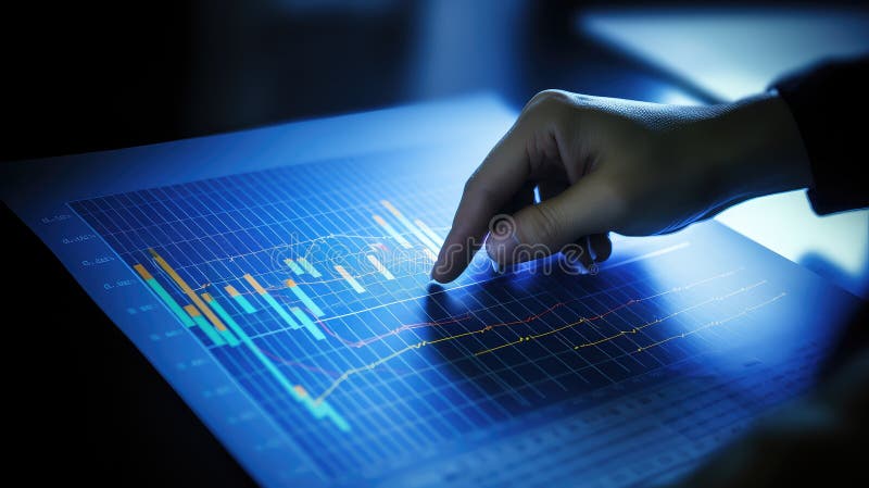 Trend blue graph stock illustration. Illustration of trendline - 314730671