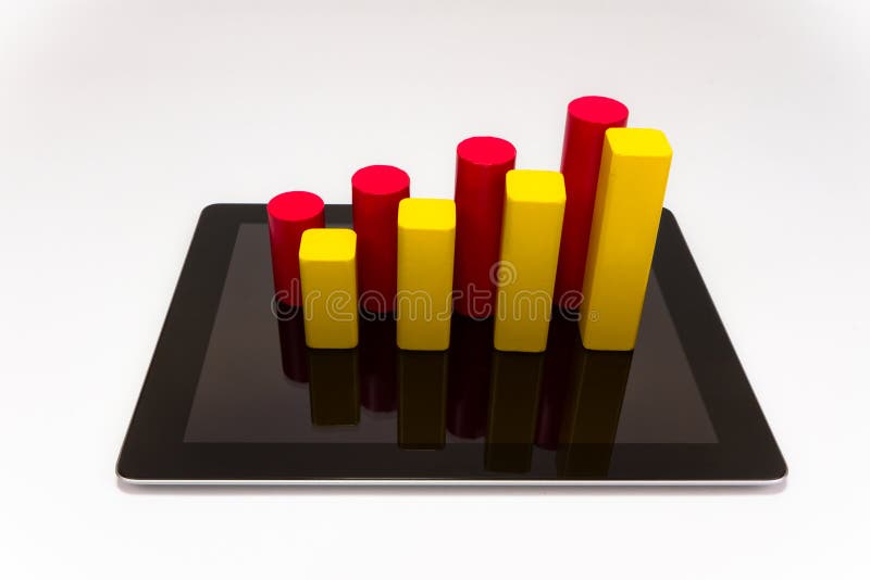 Trend Chart and Computer Tablet Stock Photo - Image of business ...