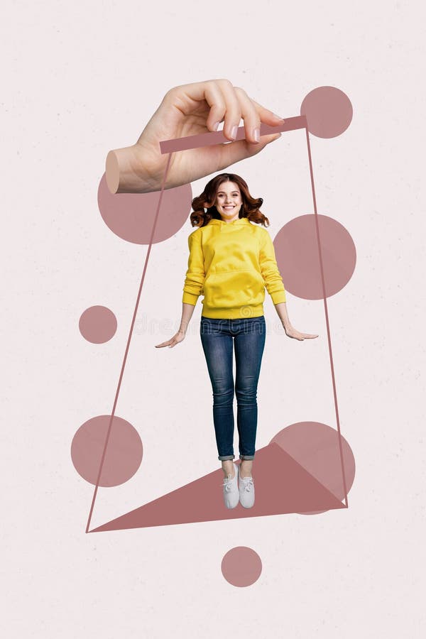 Trend Collage of Person Jumping in String Rope Hanging on Red ...