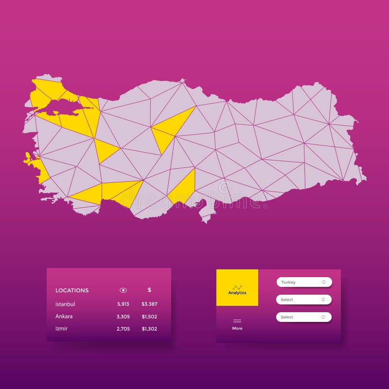 2018 Trend Colors Abstract Background Vector. Gray Turkey Map Abstract ...