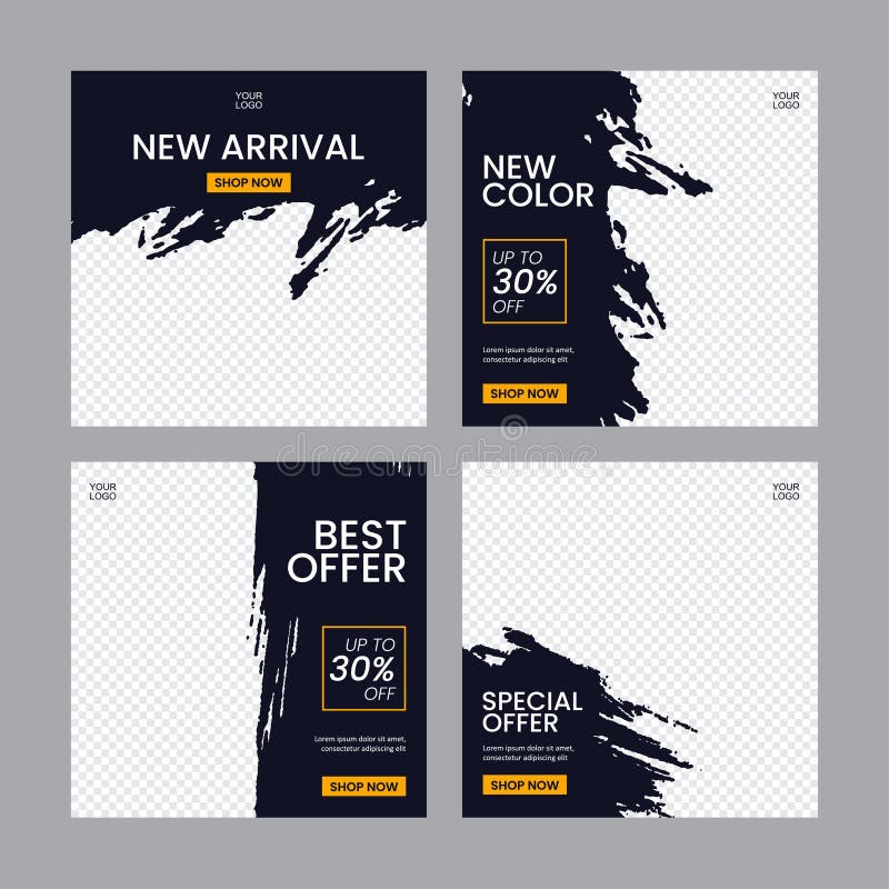 Trend Fashion Social Media Post Template Vector Stock Illustration ...