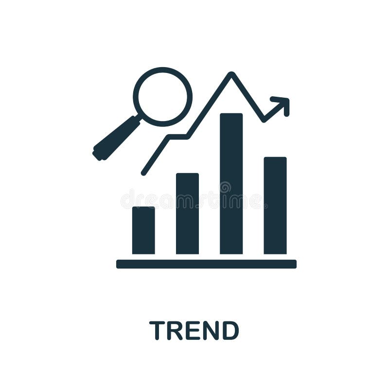 Trend Flat Icon. Colored Element Sign from Marketing Collection. Flat ...