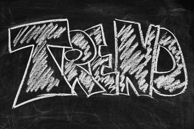 Trend, Graffiti Script on Wall. Stock Image - Image of cartoon, texture ...
