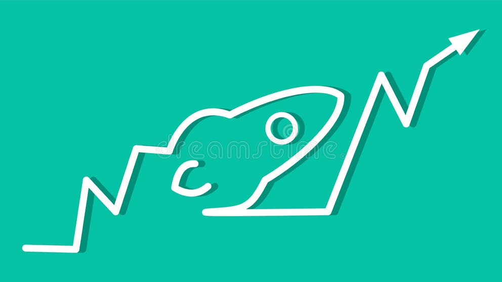 The Trend Graph Goes Up Fast Like a Rocket. the Trend is an Uptrend ...