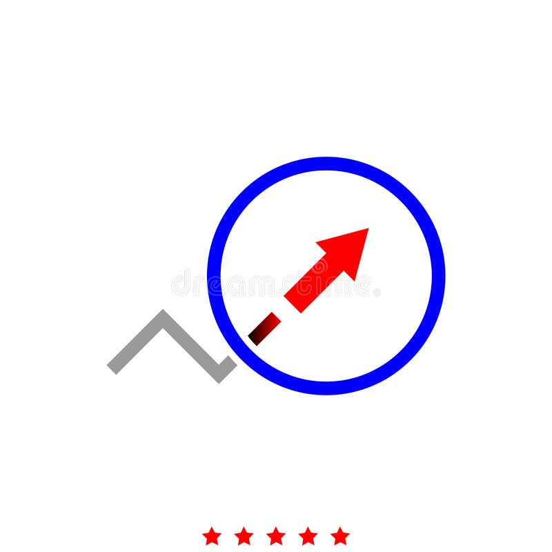 Trend or Growth Sign it is Icon . Stock Vector - Illustration of grey ...