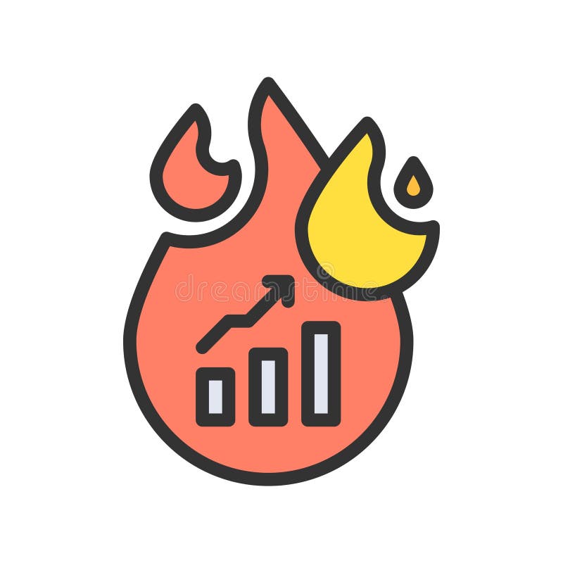 Trend Icon Image. stock vector. Illustration of statistics - 287229519