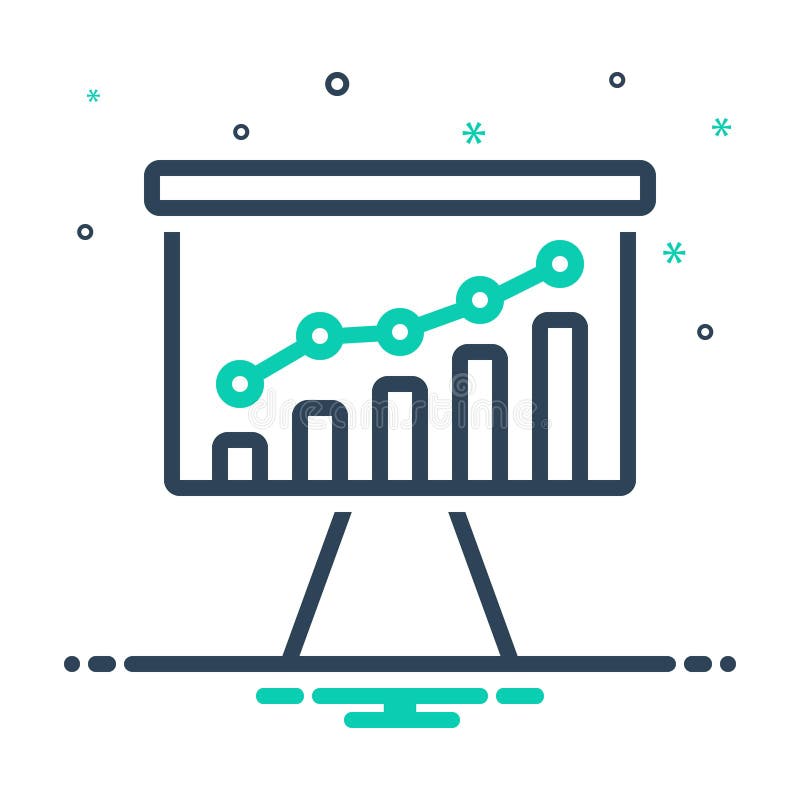 Mix Icon for Trend, Tendency and Financial Stock Illustration ...