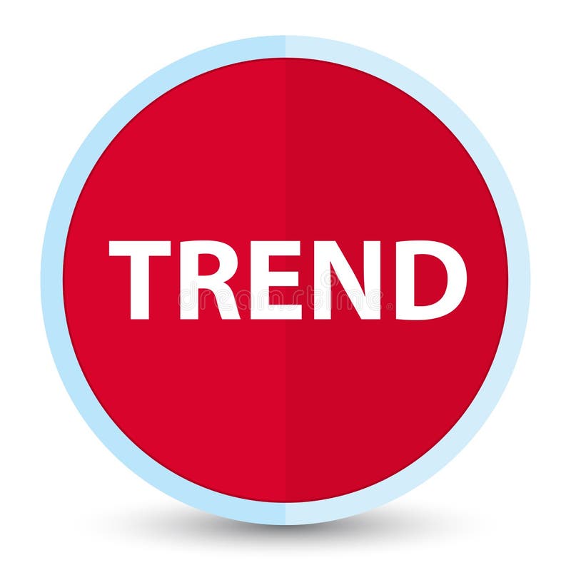 Trend Flat Prime Red Round Button Stock Vector - Illustration of ...