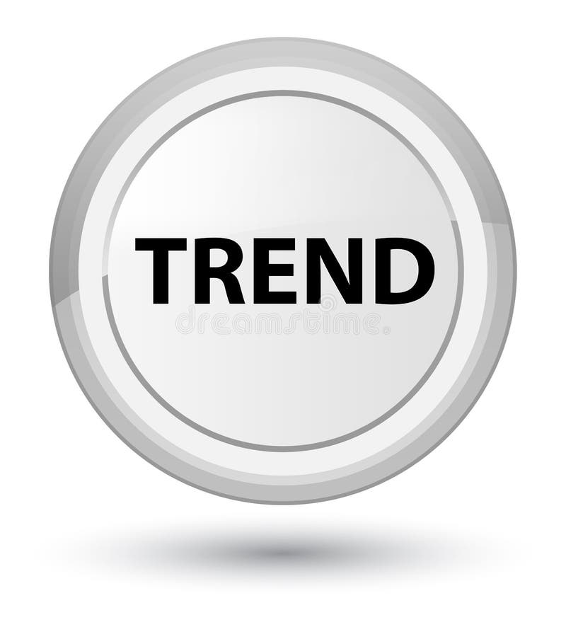 Trend Prime White Round Button Stock Illustration - Illustration of ...