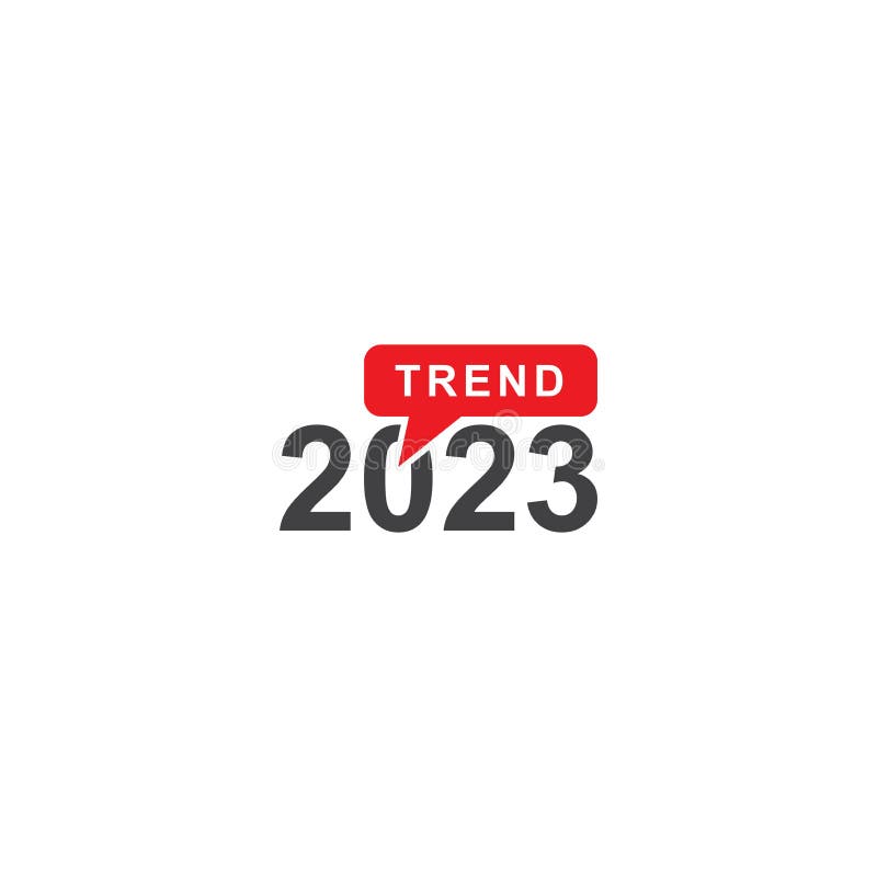 2023 Trend Label. Vector Icon Illustration Stock Vector - Illustration ...