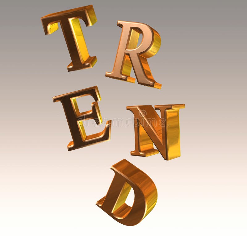 Trend Lettering - 3D Illustration Stock Illustration - Illustration of ...