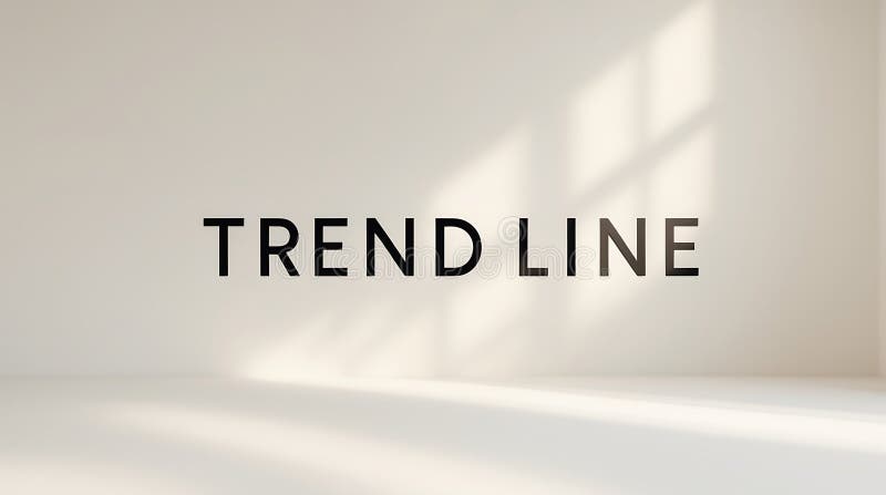 Trend Line Typography Displayed on a Neutral Background with Soft ...