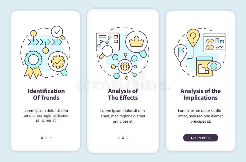 Trend Management Includes Onboarding Mobile App Screen Stock Vector ...