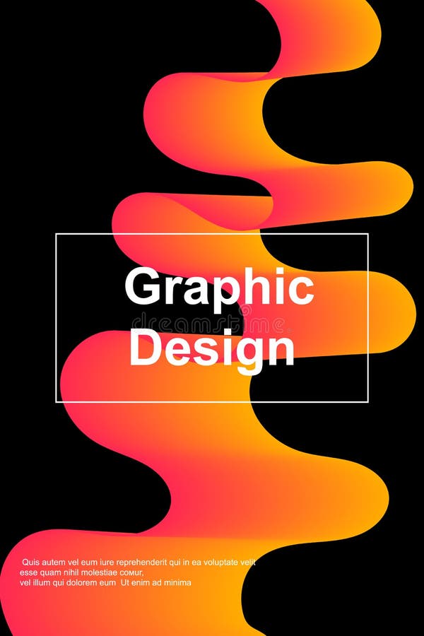 Futuristic Future Poster Design. Gradient Shapes Composition with Blur ...
