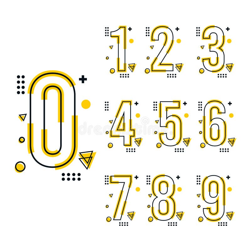 Trend Number Design Template Stock Vector - Illustration of graphic ...