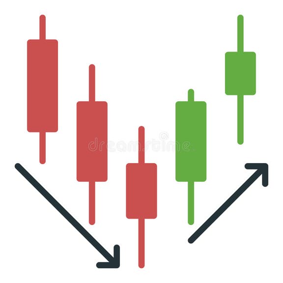 Trend Reversal Vector Candlestick Chart Icon or Sign Stock Vector ...