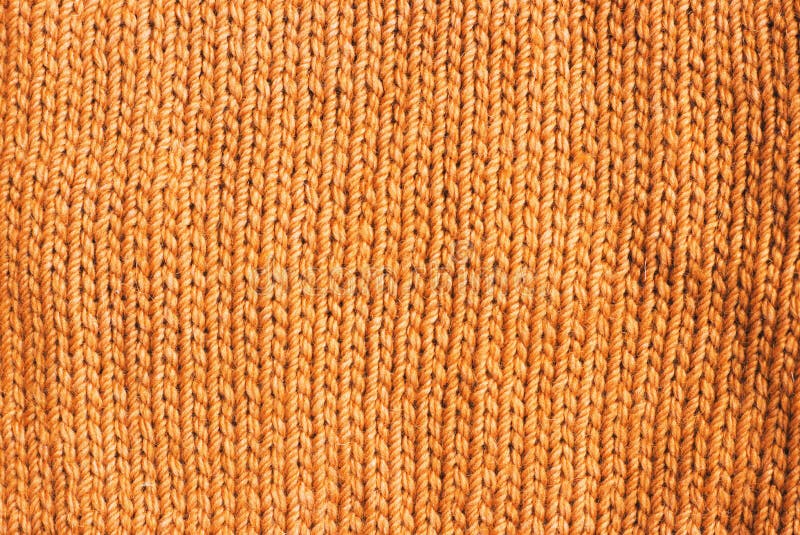 Trend Russet Orange Woolen Knitted Background, Texture, Close-up Stock ...