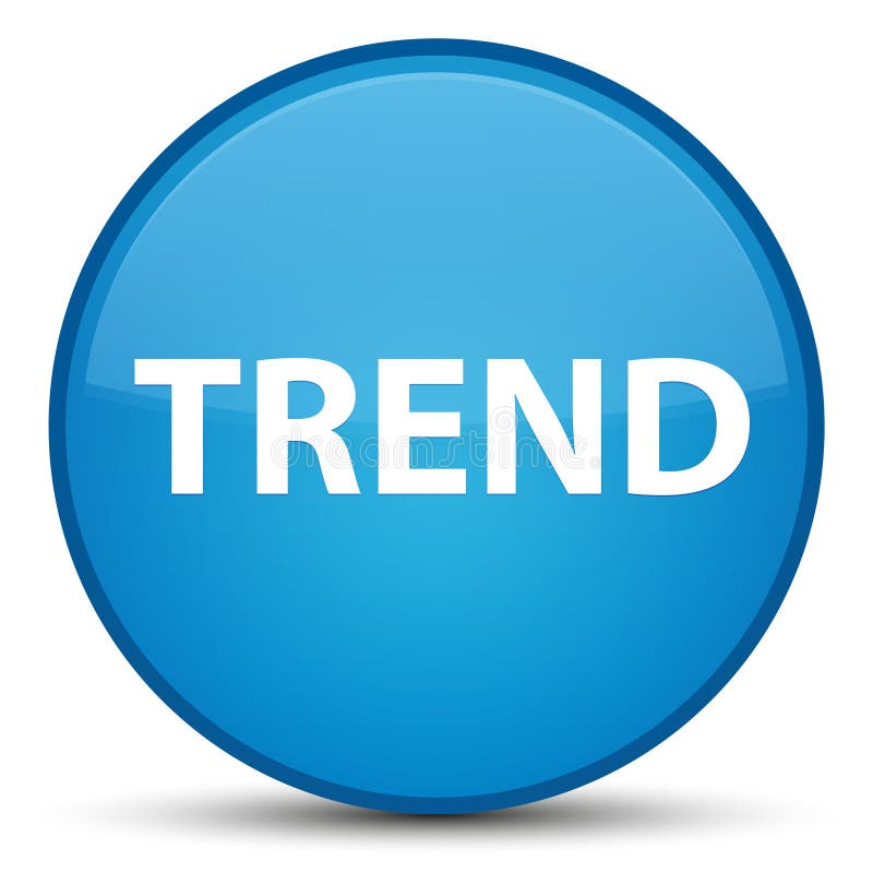 Trend Special Cyan Blue Round Button Stock Illustration - Illustration ...